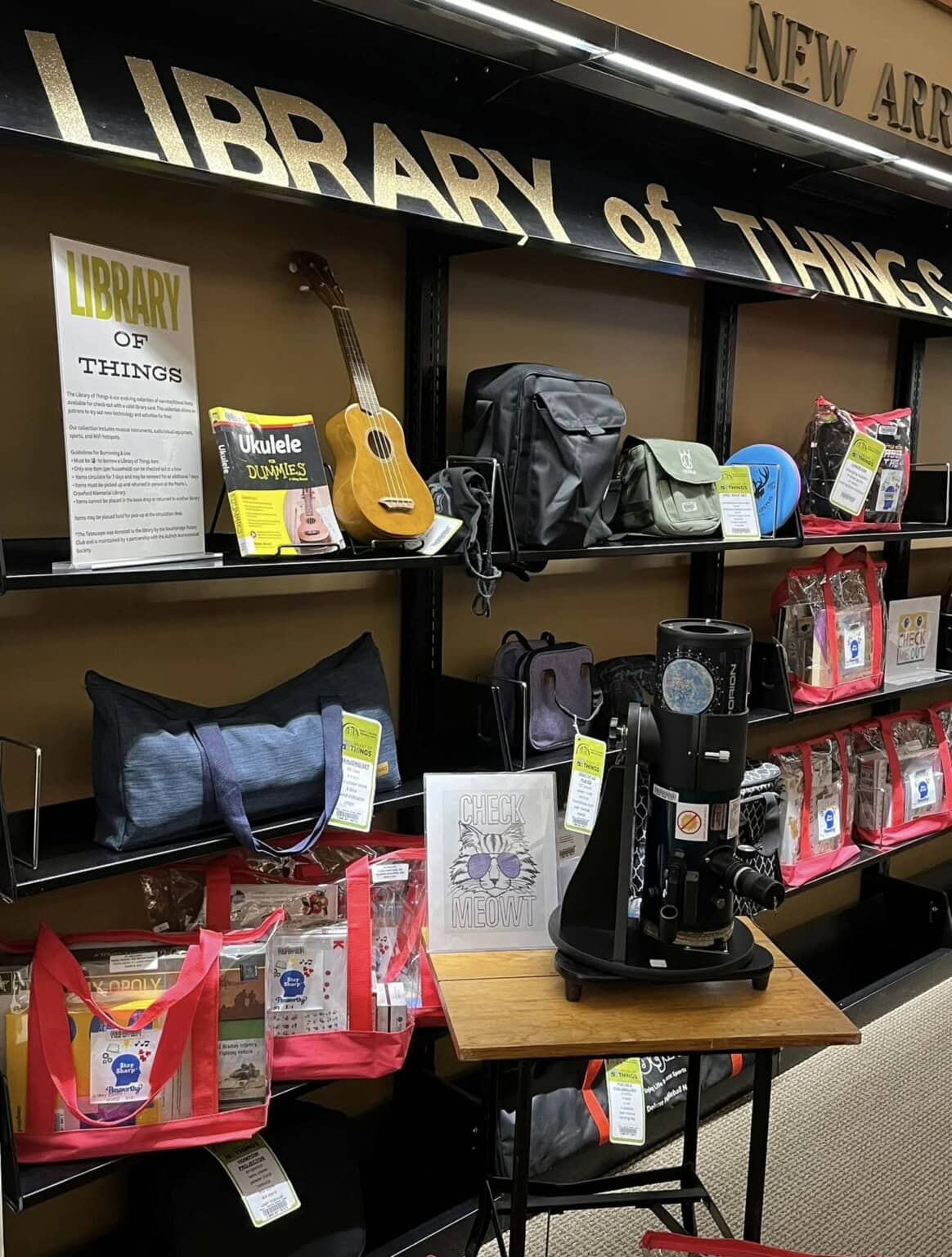 Library of Things | Pearle L. Crawford Memorial Library